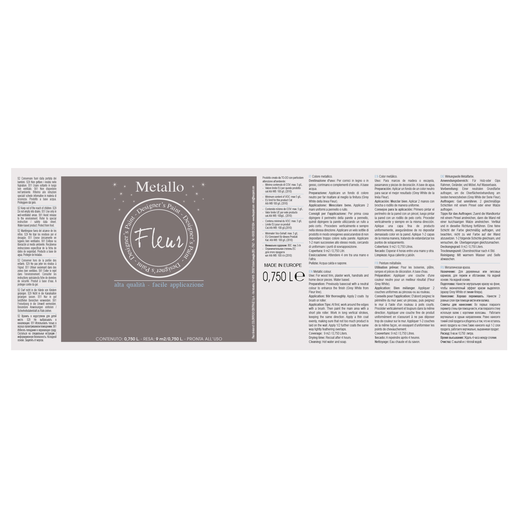 Vendita online Colore metallizzato - fleur 750 ml - f91 champagne