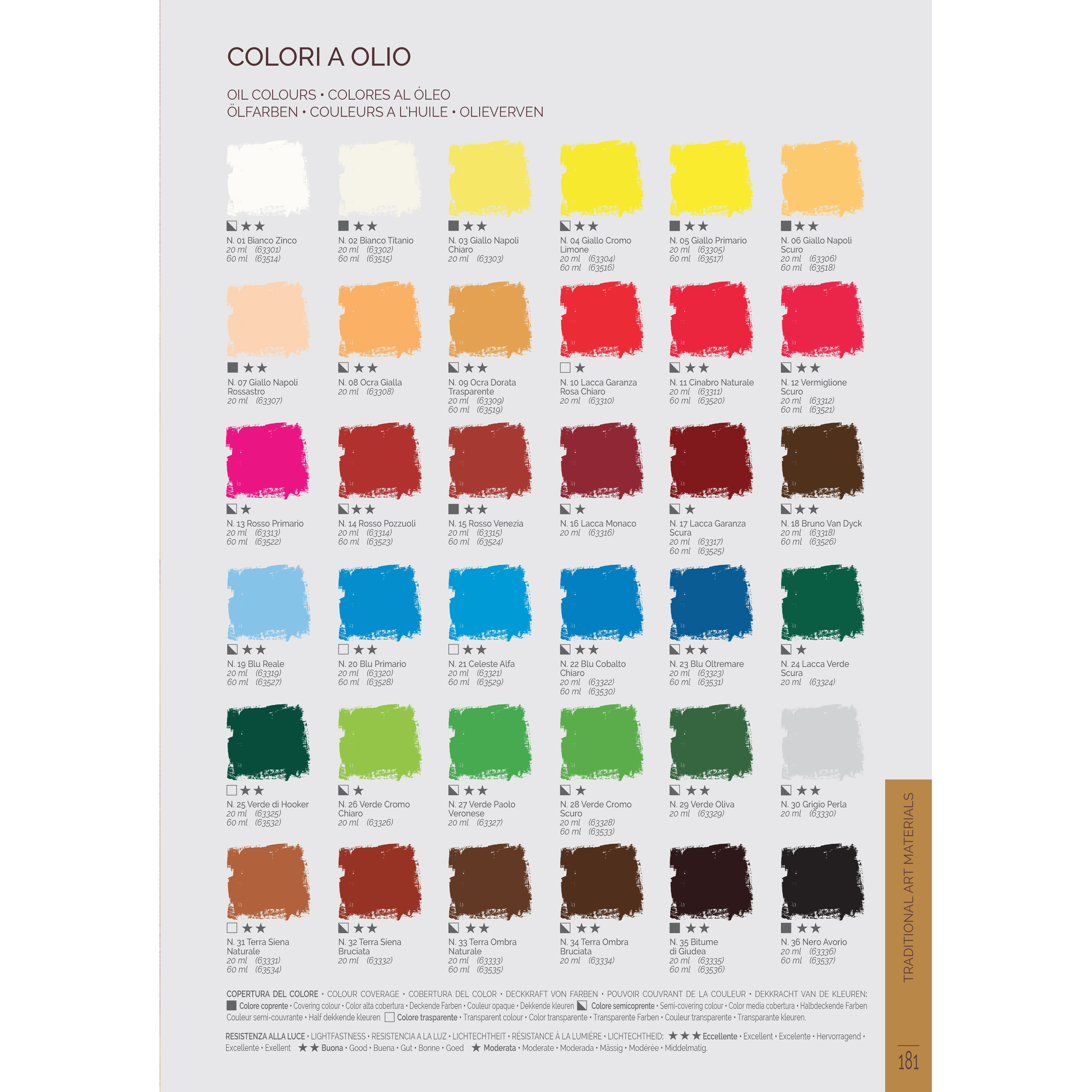 Vendita online Colore olio fleur 60ml n.26 ocra dorata trasparente